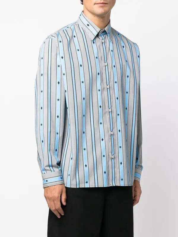 COUNTY OF MILAN Striped Button-up Shirt