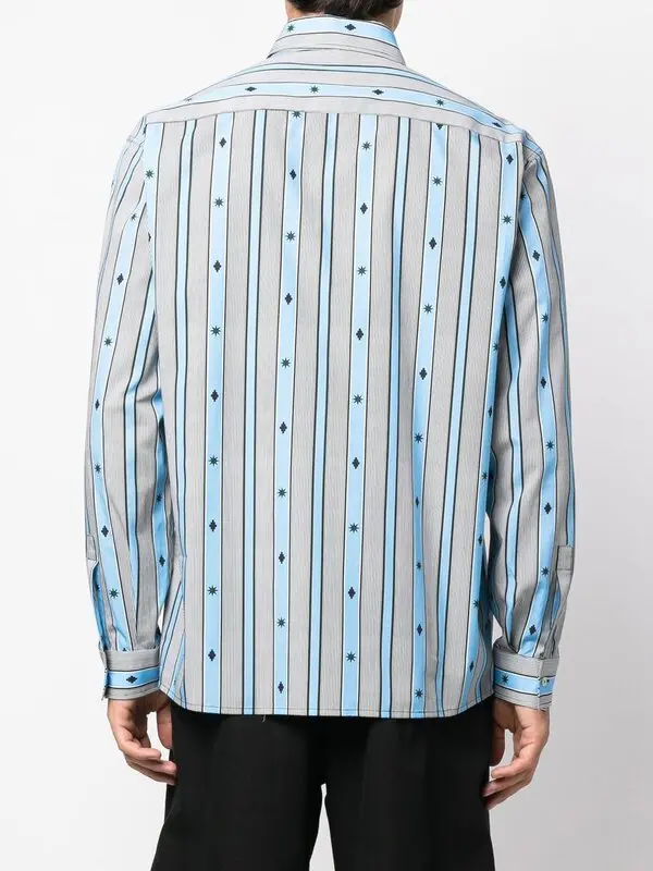COUNTY OF MILAN Striped Button-up Shirt