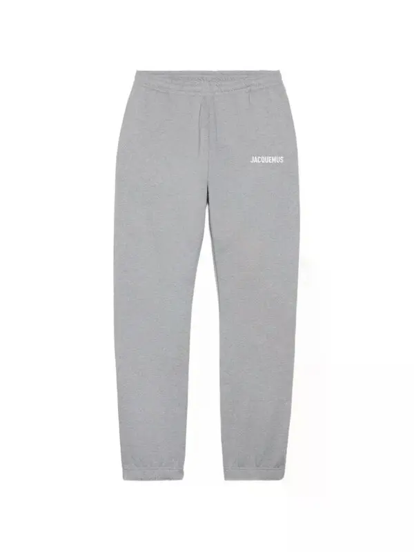 Jacquemus Logo-print Organic Cotton Track Pants - Grey