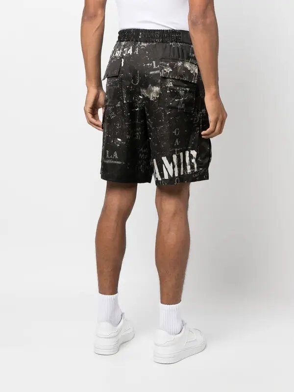 Amiri Abstract-print Bermuda Shorts