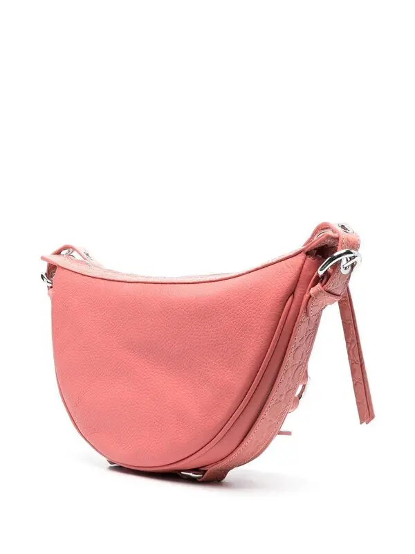 By Far Gib Crocodile-embossed Shoulder Bag - Pink