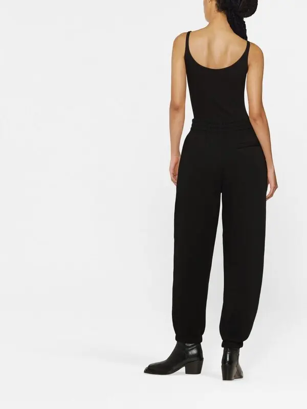 Alexander Wang Logo-print Tapered Track Pants - Black