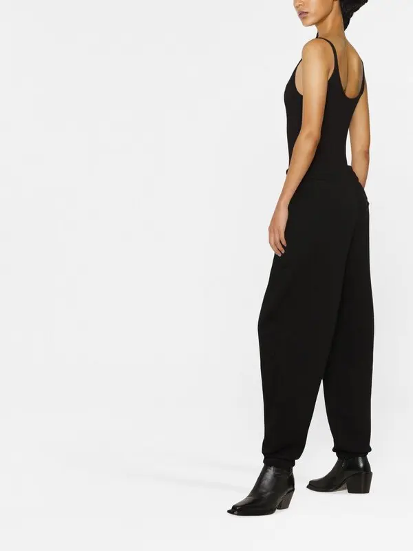 Alexander Wang Logo-print Tapered Track Pants - Black
