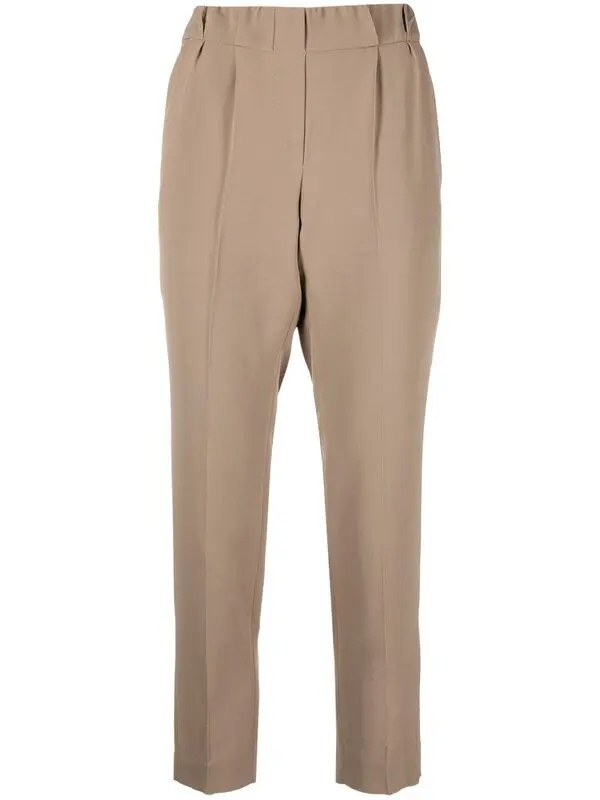 Brunello Cucinelli Cropped Tailored Trousers - Neutrals