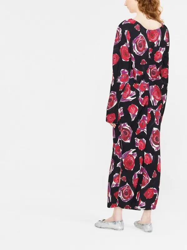 Marni Rose Print Long Dress