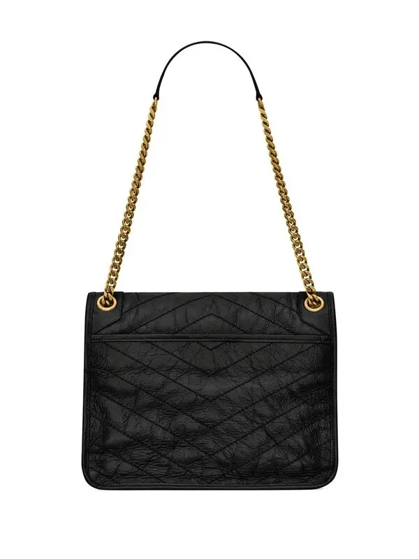 Saint Laurent Niki Logo-lettering Shoulder Bag - Black