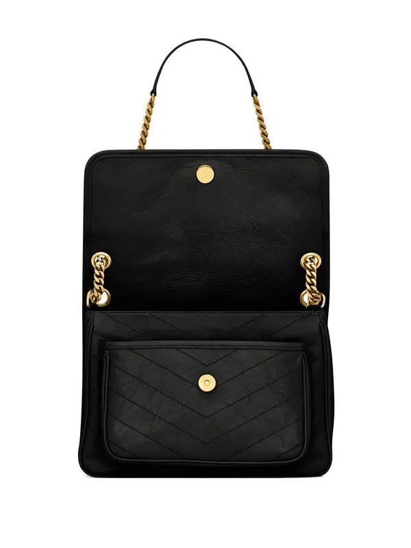 Saint Laurent Niki Logo-lettering Shoulder Bag - Black