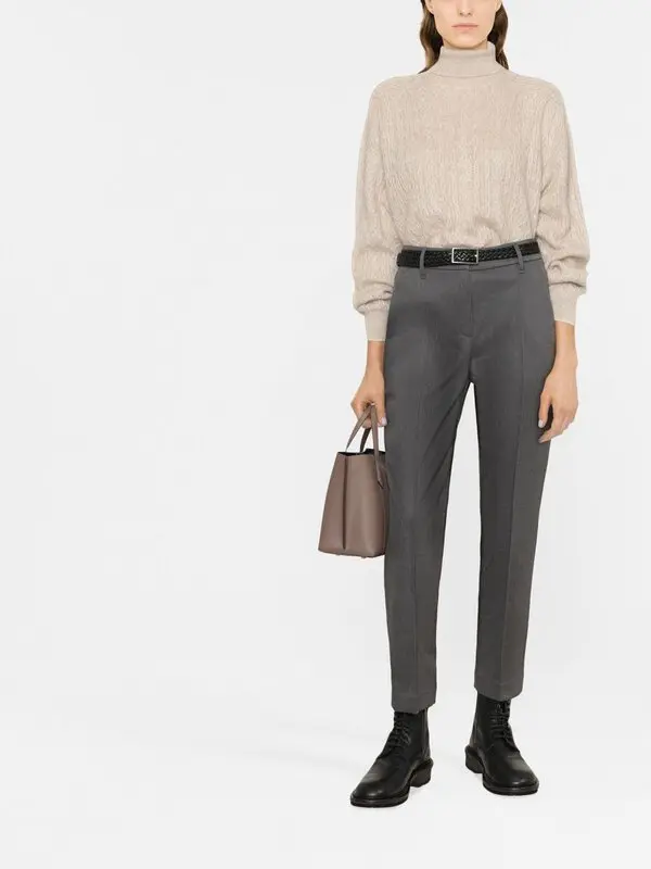 Brunello Cucinelli Pleated Cropped Trousers