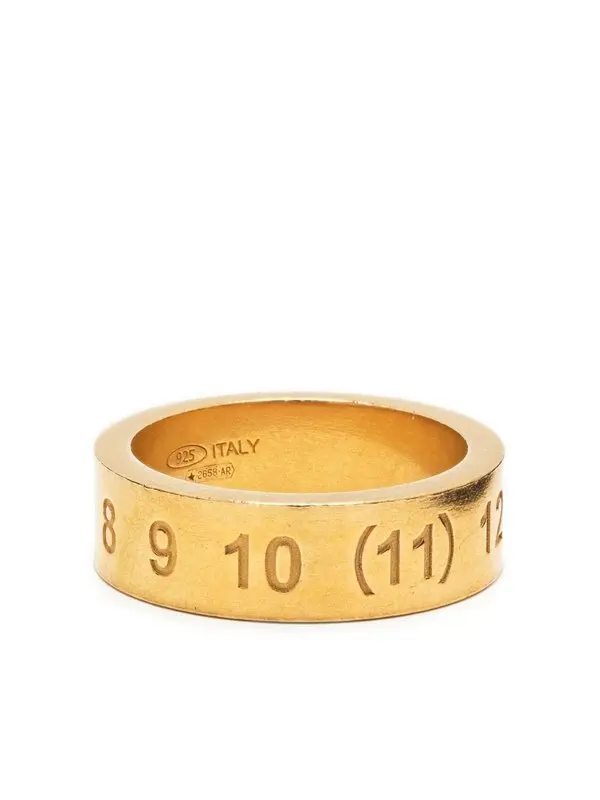 MAISON MARGIELA Engraved Band Ring - Gold