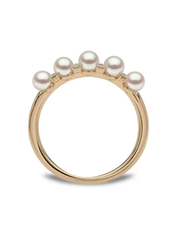 Yoko London 18kt Yellow Akoya Pearl And Diamond Ring