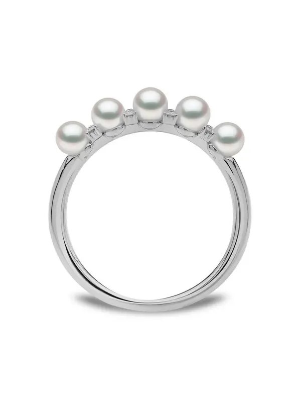 Yoko London 18kt White Gold Akoya Pearl And Diamond Ring