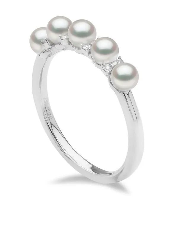 Yoko London 18kt White Gold Akoya Pearl And Diamond Ring