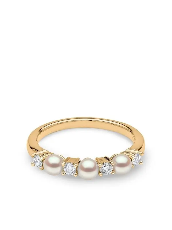 Yoko London 18kt Yellow Eclipse Akoya Pearl And Diamond Ring