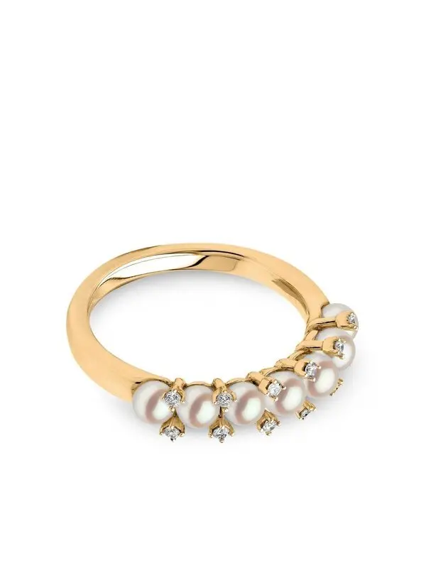 Yoko London 18kt Yellow Eclipse Akoya Pearl And Diamond Ring