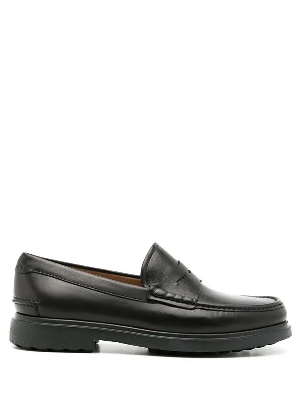FERRAGAMO Leather Penny Loafers
