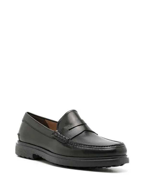 FERRAGAMO Leather Penny Loafers