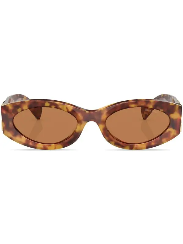 Miu Miu Tortoiseshell Cat-eye Sunglasses - Green