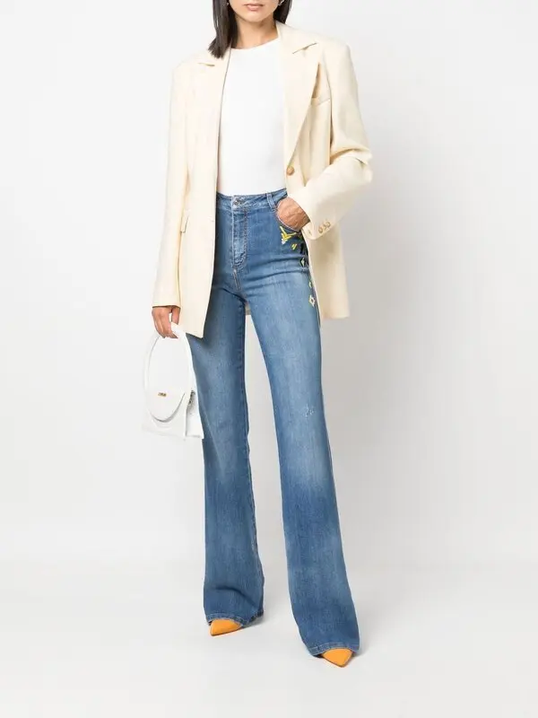 Ermanno Scervino Embroidered Flared Jeans