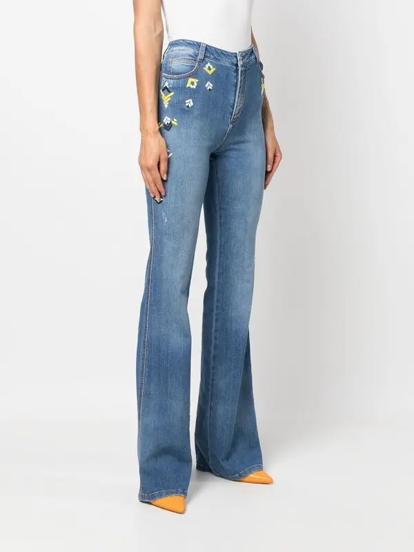Ermanno Scervino Embroidered Flared Jeans