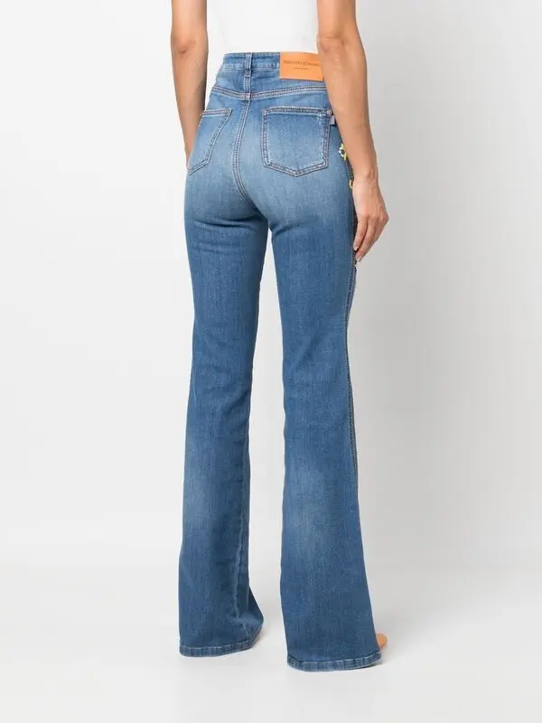 Ermanno Scervino Embroidered Flared Jeans