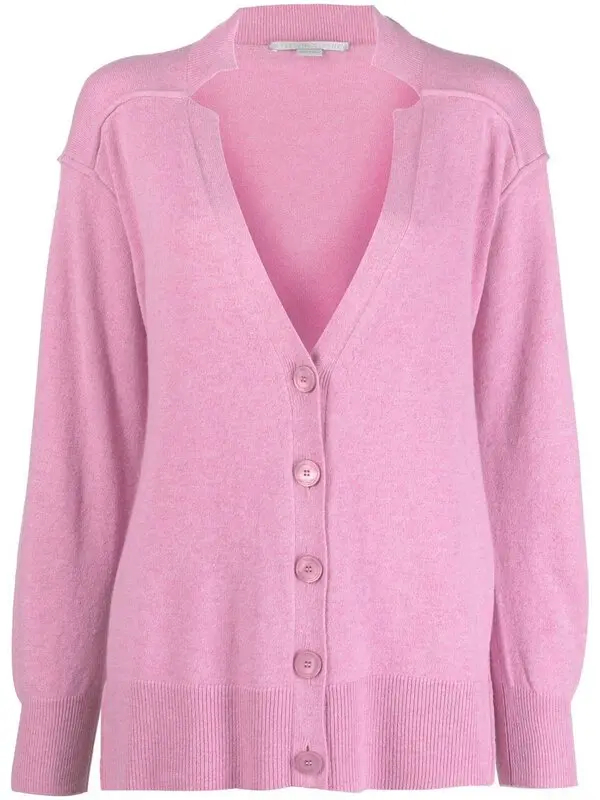 Stella McCartney Notched-detail Oversized Cardigan
