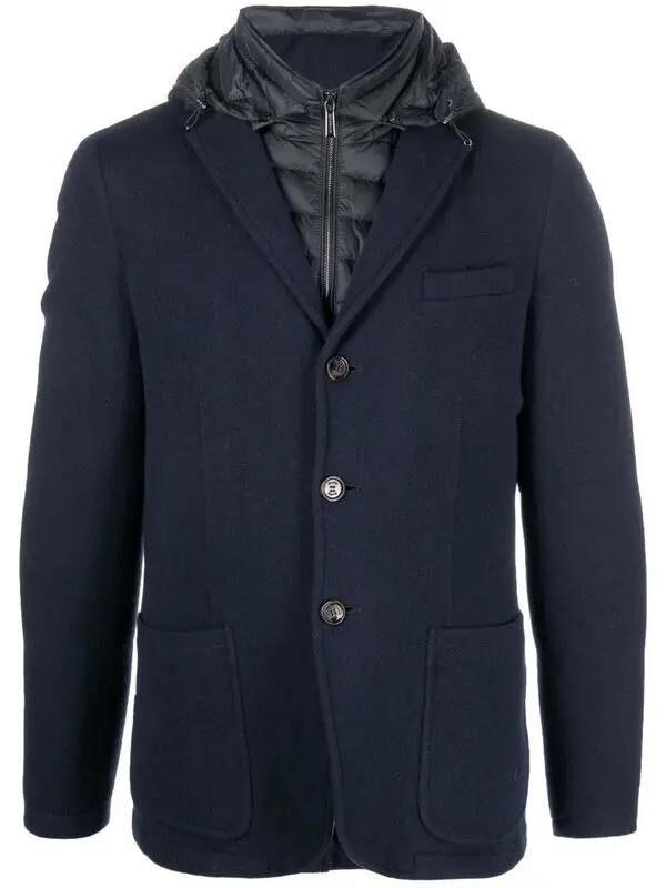 MOORER Padded Jacket - Blue