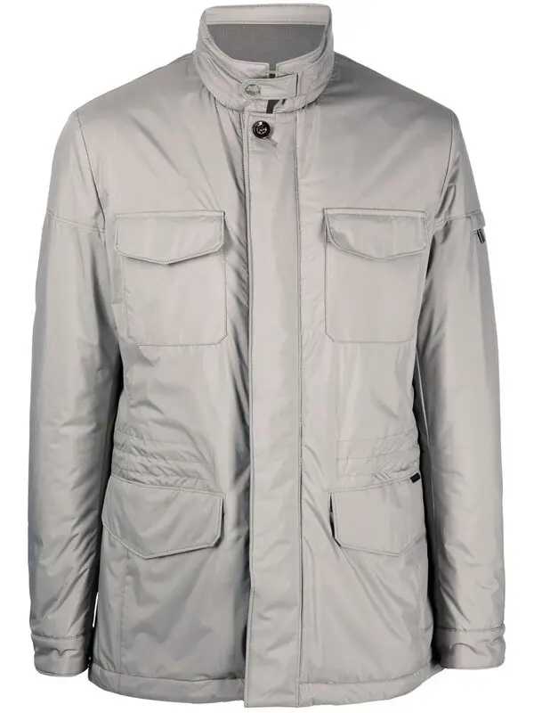 MOORER Long-sleeve Padded Jacket - Grey