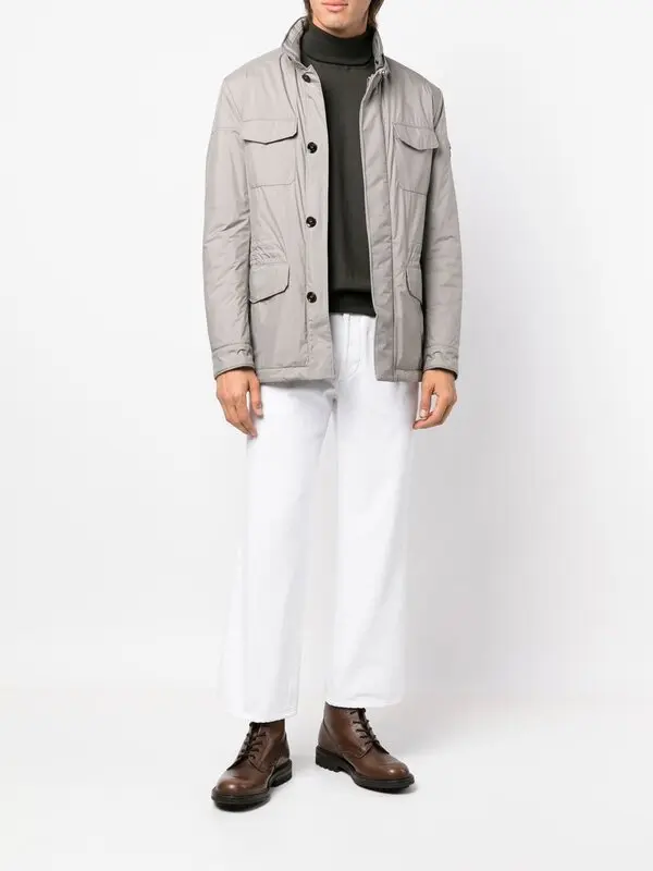 MOORER Long-sleeve Padded Jacket - Grey