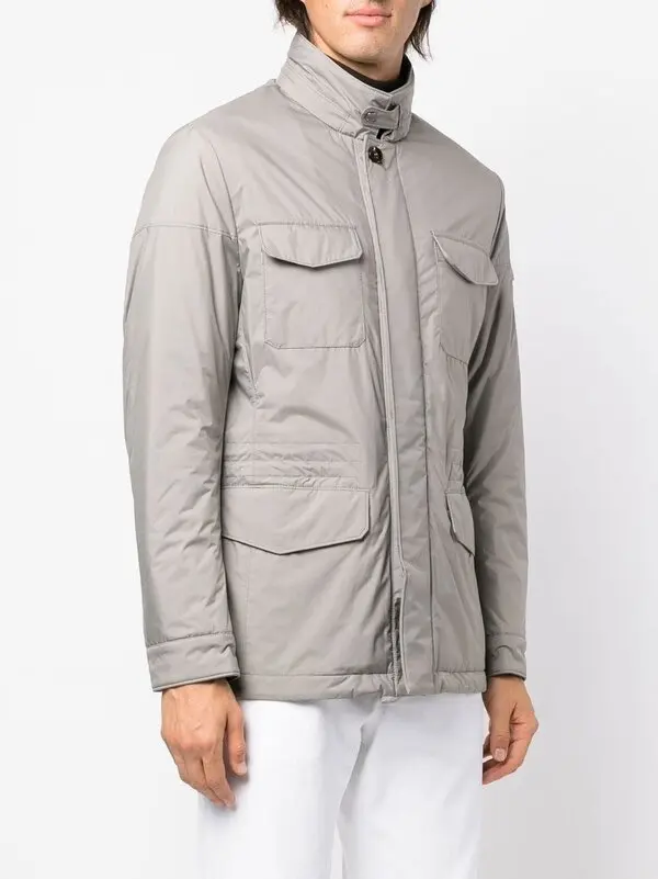 MOORER Long-sleeve Padded Jacket - Grey