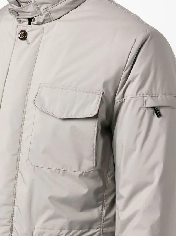 MOORER Long-sleeve Padded Jacket - Grey