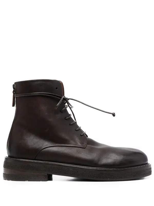 Marsèll Parrucca Leather Combat Boots - Brown