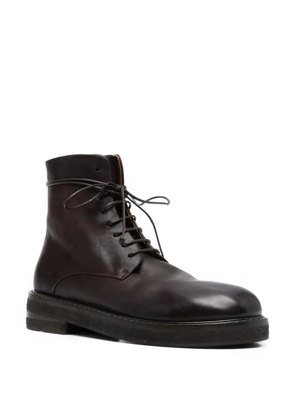 Marsèll Parrucca Leather Combat Boots - Brown