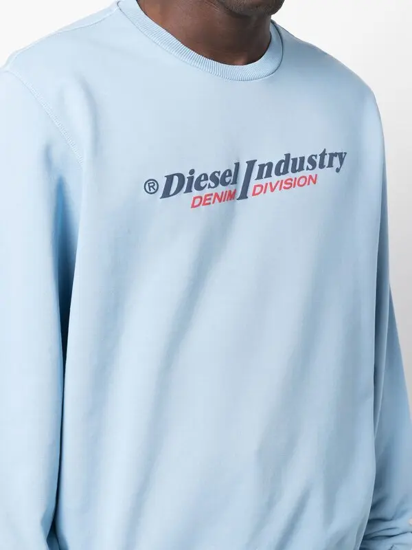 DIESEL® Logo-print Long-sleeve Sweatshirt