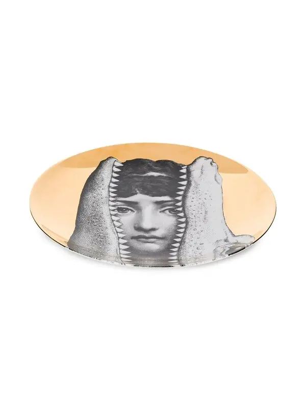 FORNASETTI Crocodile Portrait Plate
