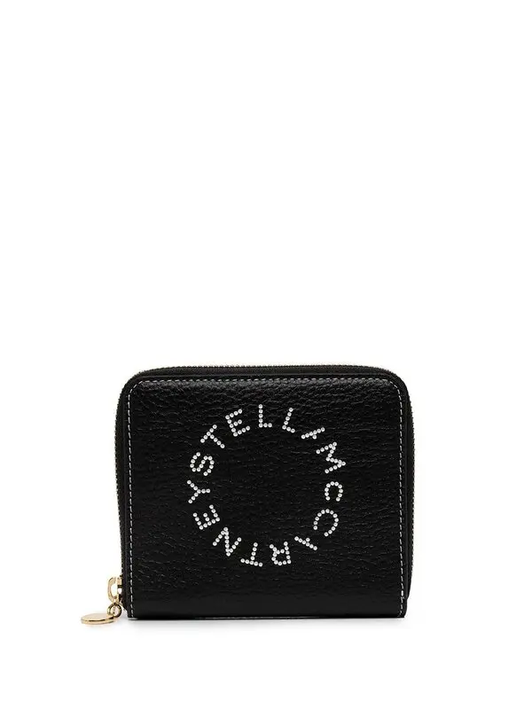 Stella McCartney Logo-print Zip-around Wallet - Black
