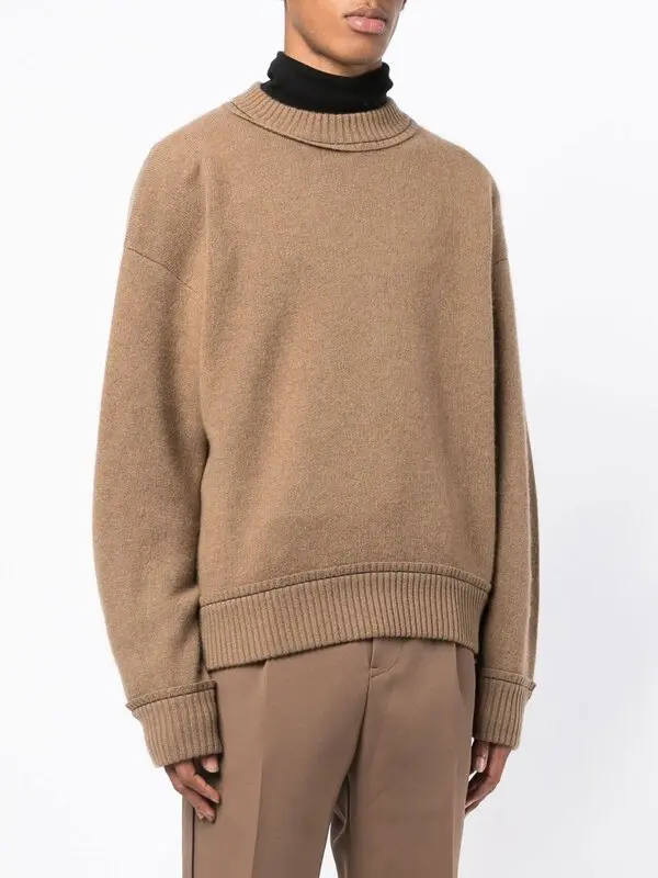Sacai Crew-neck Jumper - Brown