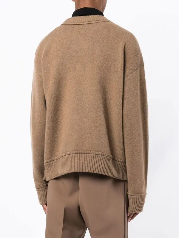 Sacai Crew-neck Jumper - Brown