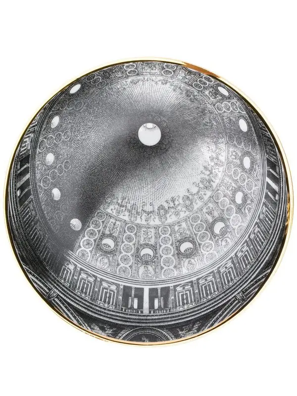 FORNASETTI Cupole D'italia-print Wall Plate - Black