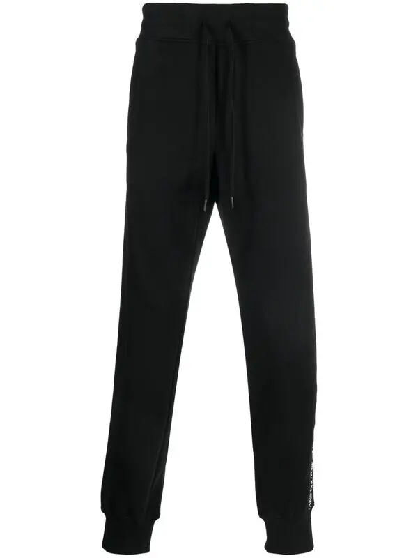 Versace Logo-tape Cotton Track-pants - Black