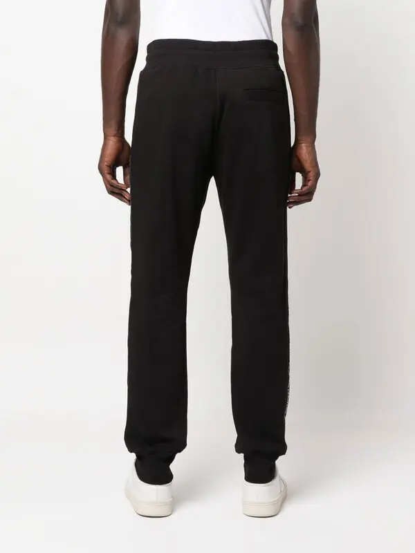 Versace Logo-tape Cotton Track-pants - Black