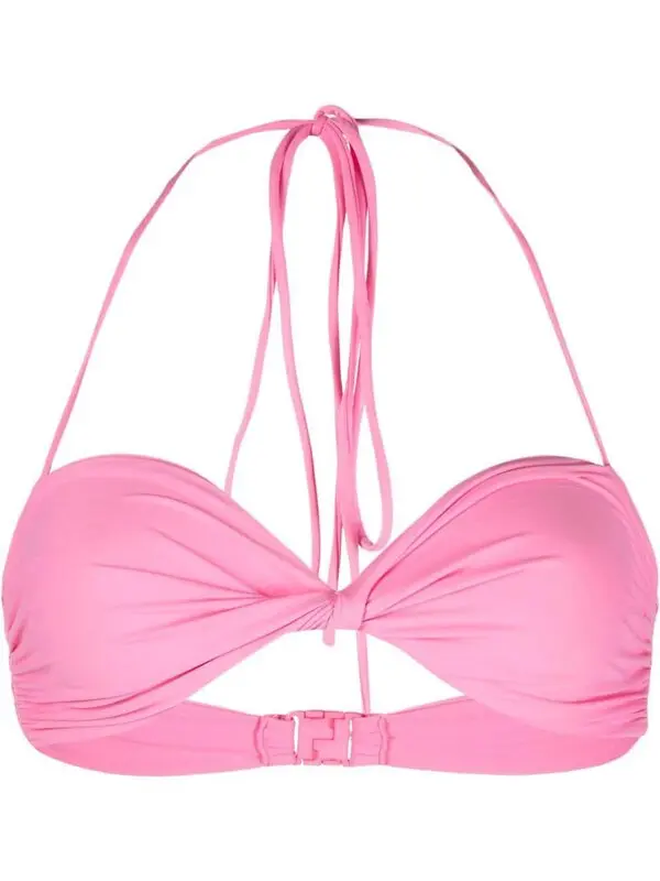 Magda Butrym Ruched Bikini Top - Pink