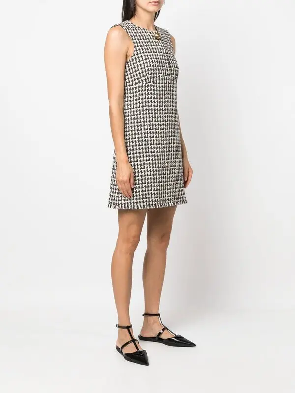 LANVIN Houndstooth Wool Shift Dress