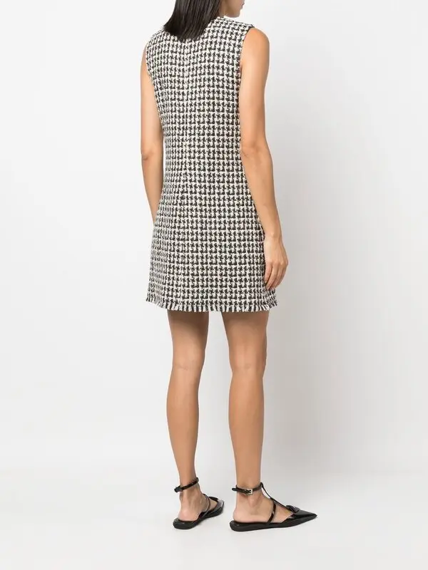 LANVIN Houndstooth Wool Shift Dress
