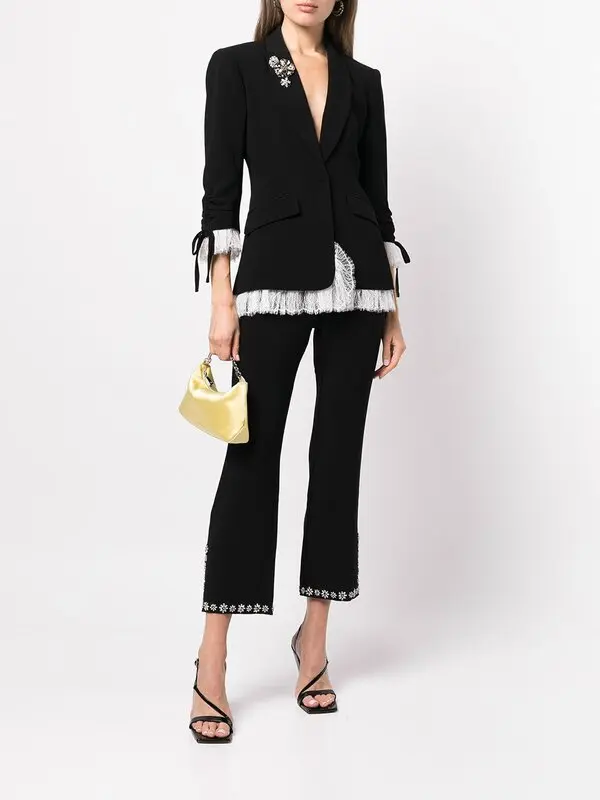 Cinq À Sept Roxie Lace-trim Blazer - Black