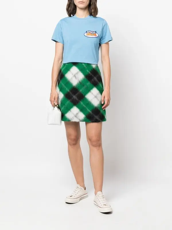 Opening Ceremony Check-print Mini Skirt