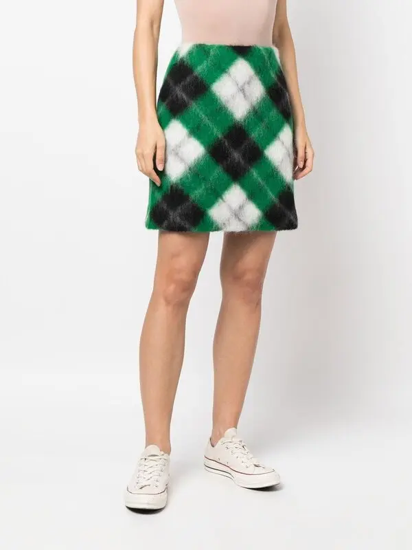 Opening Ceremony Check-print Mini Skirt