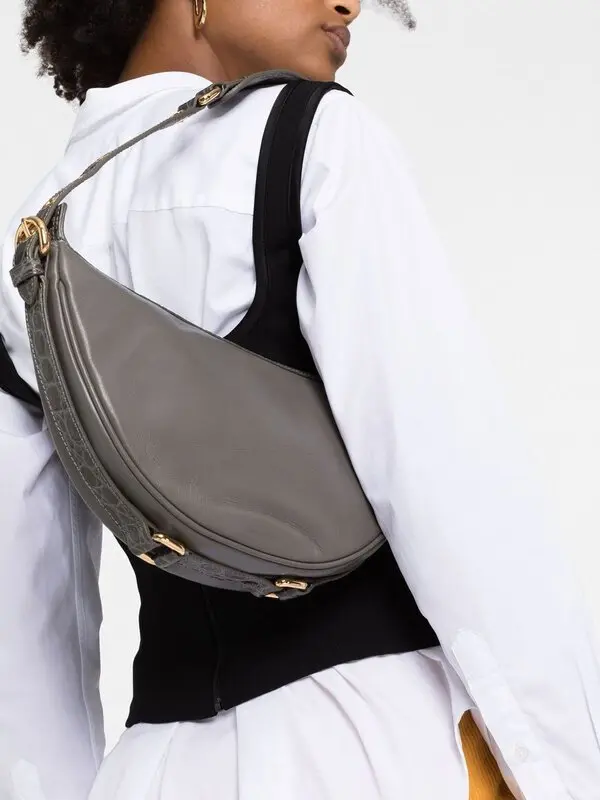 By Far Zip-up Curved Shoulder Bag