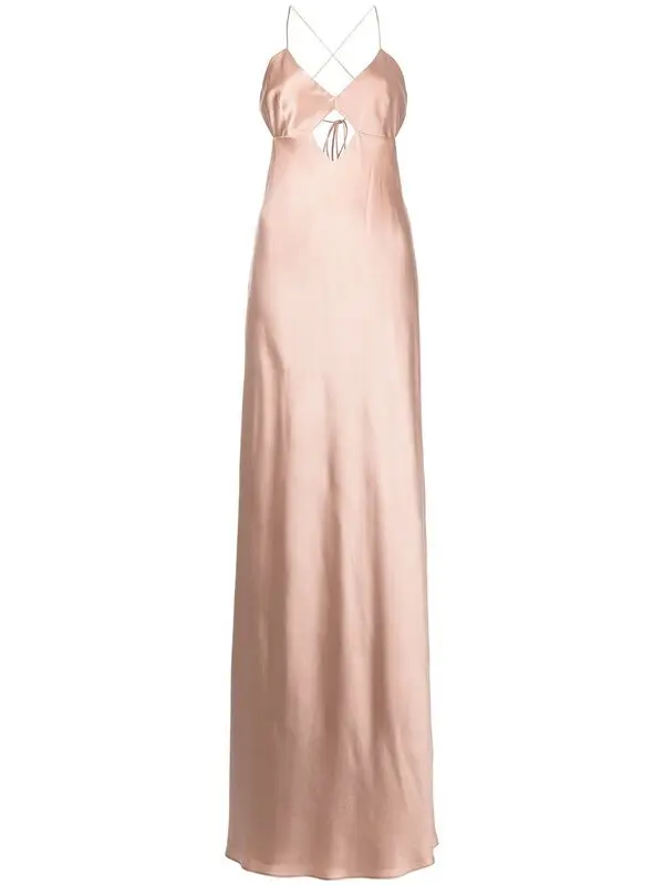 Michelle Mason Cut-out Detail Gown - Pink