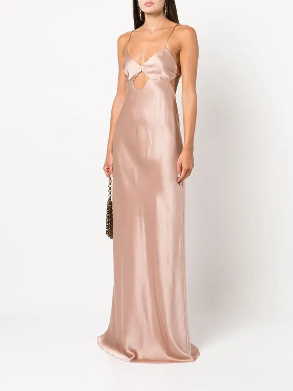 Michelle Mason Cut-out Detail Gown - Pink