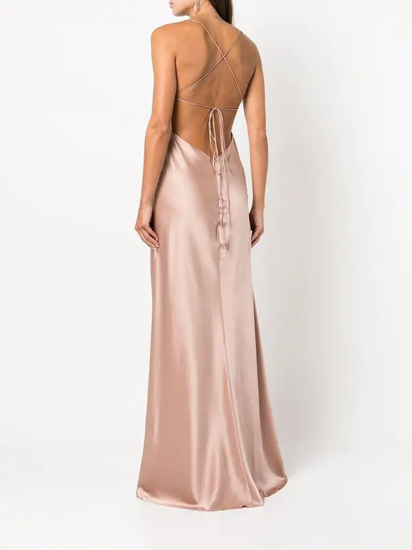 Michelle Mason Cut-out Detail Gown - Pink